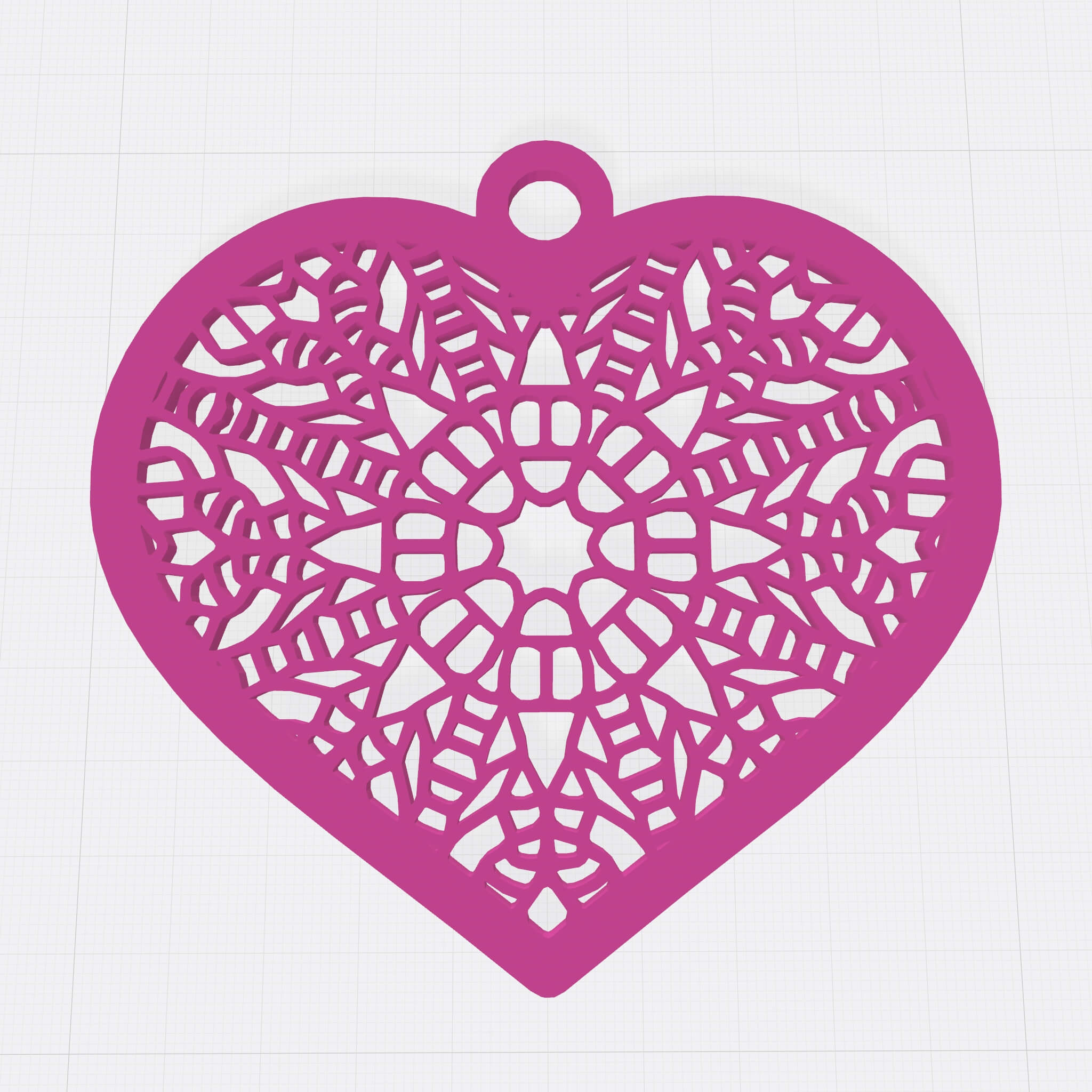 Filigree Heart Pendant R71 - 3D Model by kingkayush