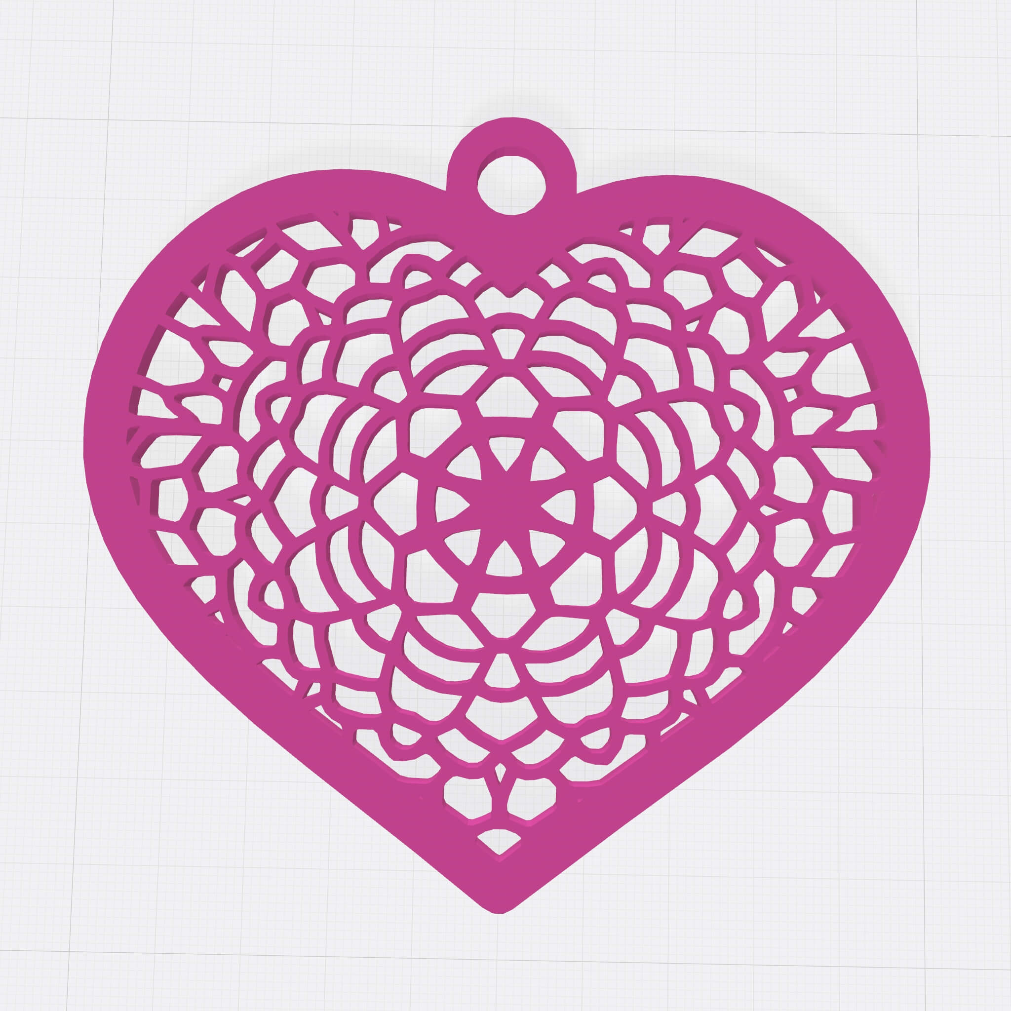 Filigree Heart Pendant R74 - 3D Model by kingkayush