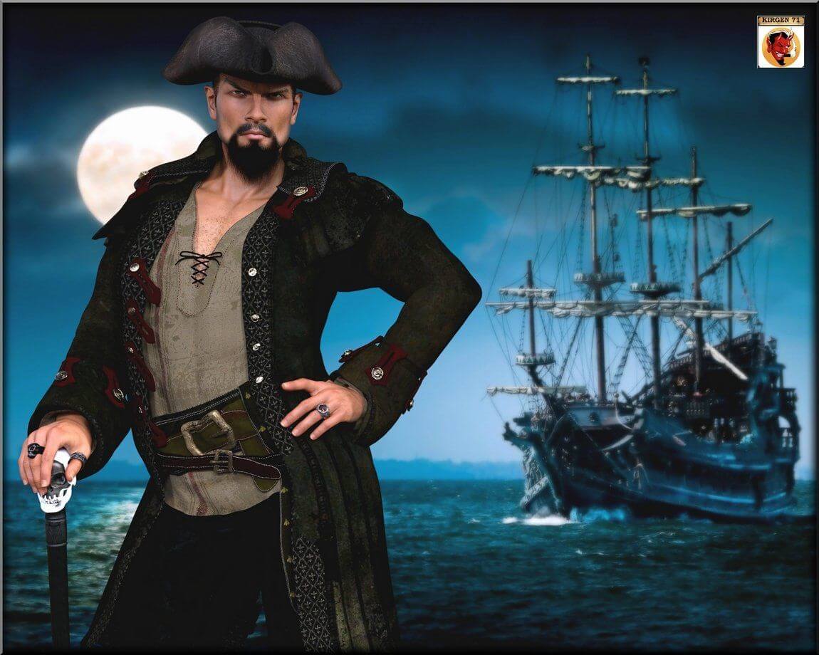 Pirate 3D Render, Digital Art by kirgen71