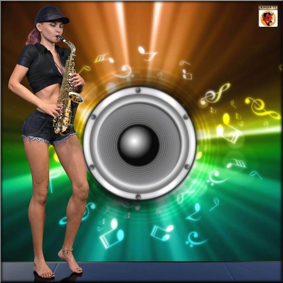 Sax And Sex 3d Render Digital Art By Kirgen71
