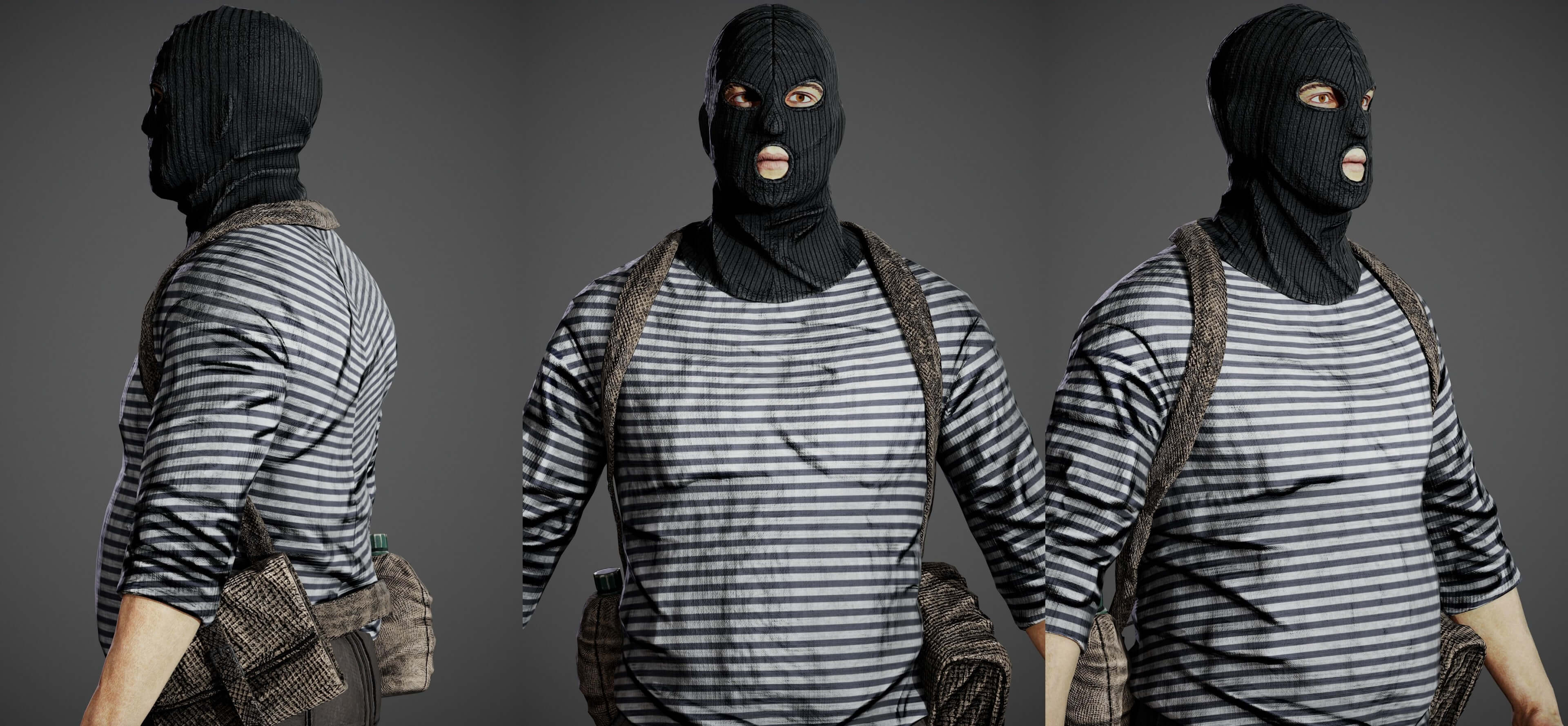 Bandit VR / AR / Low Poly 3D Model by KirTheGreat