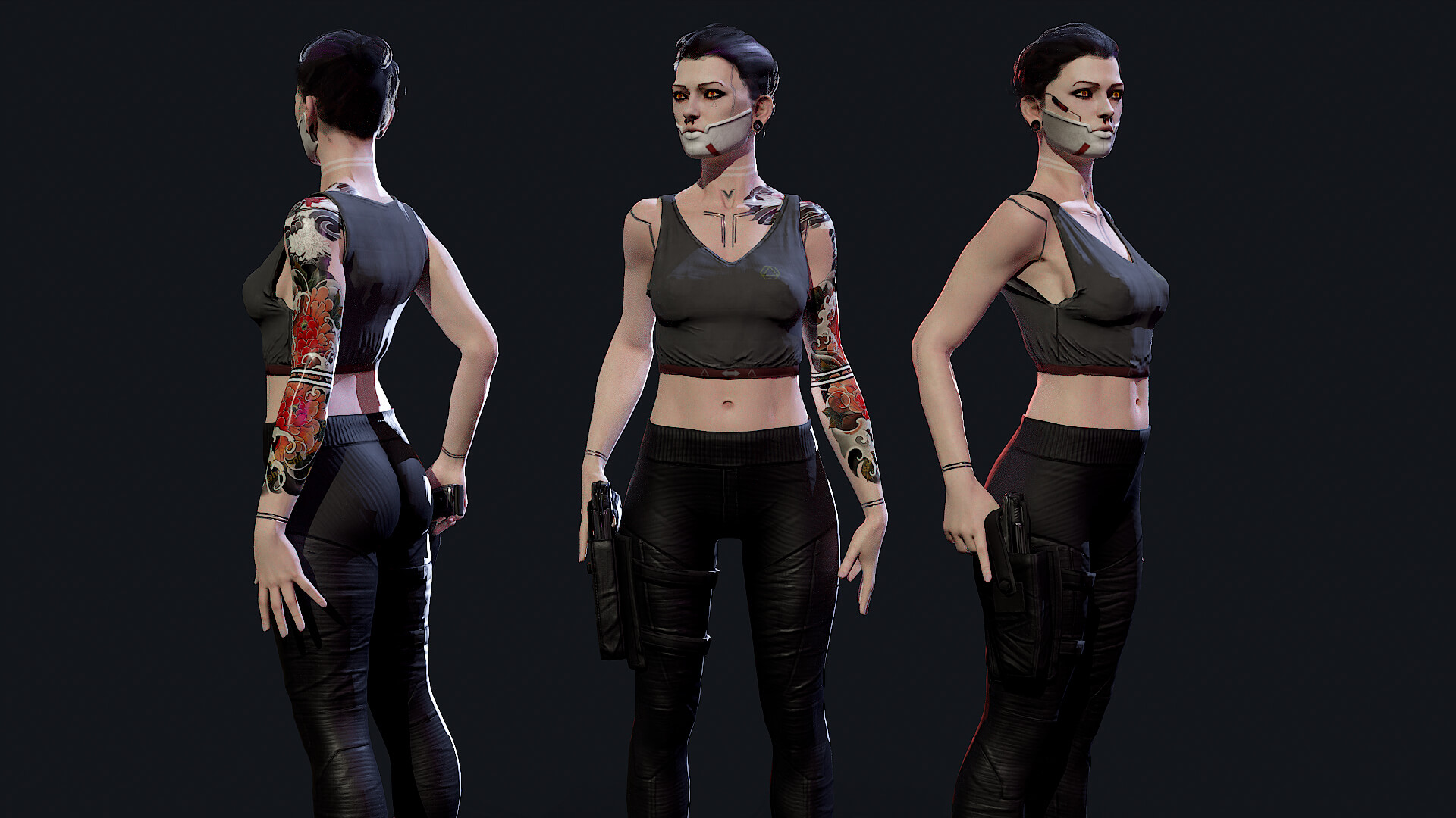 Cyberpunk Mercenary - 3D Model by KirTheGreat