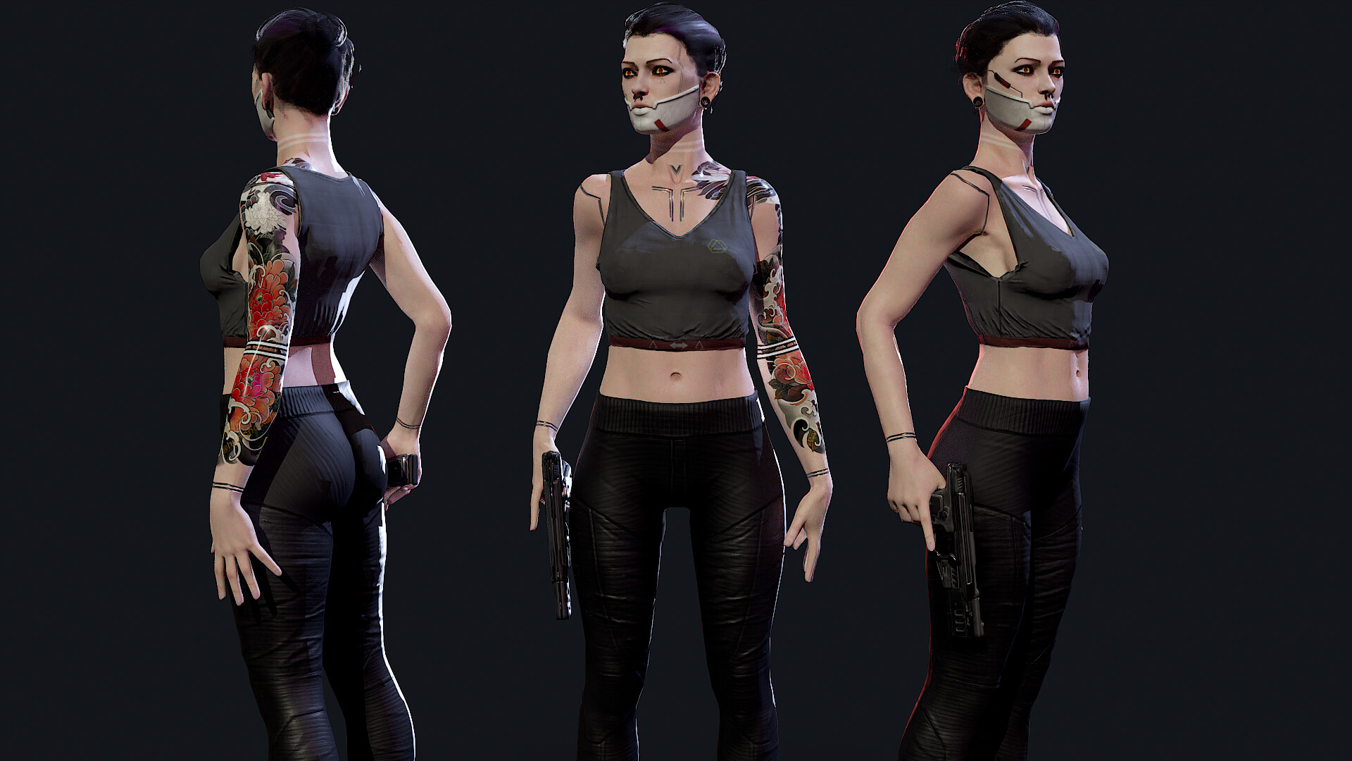 Cyberpunk Mercenary - 3D Model by KirTheGreat