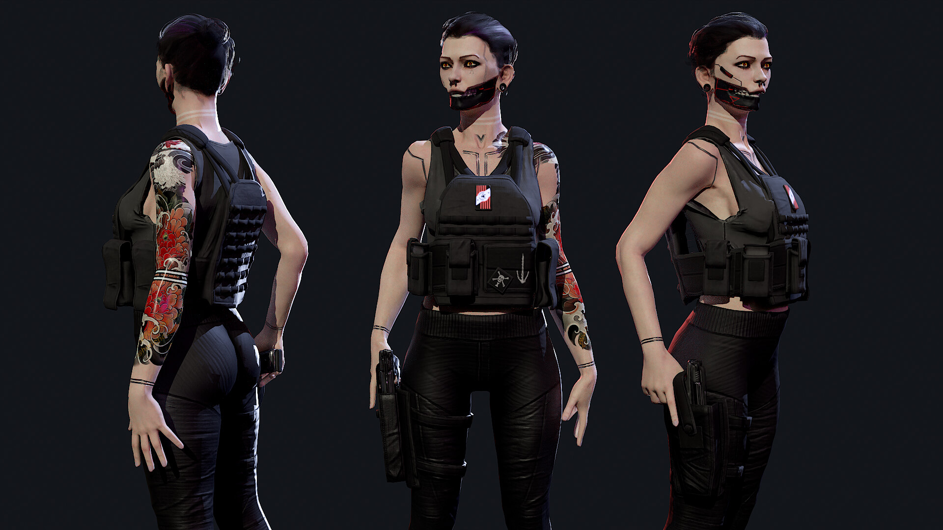 Cyberpunk Mercenary - 3D Model by KirTheGreat