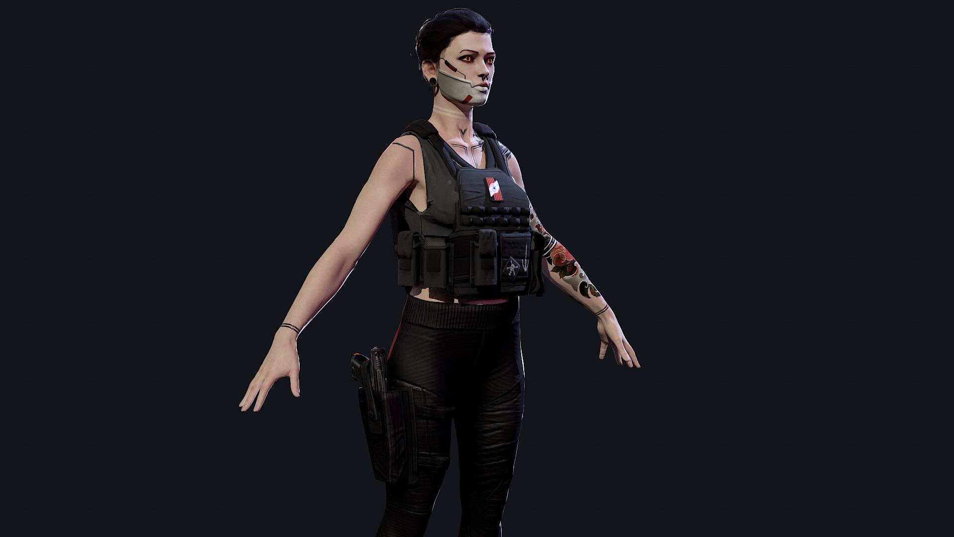 Cyberpunk Mercenary - 3D Model by KirTheGreat