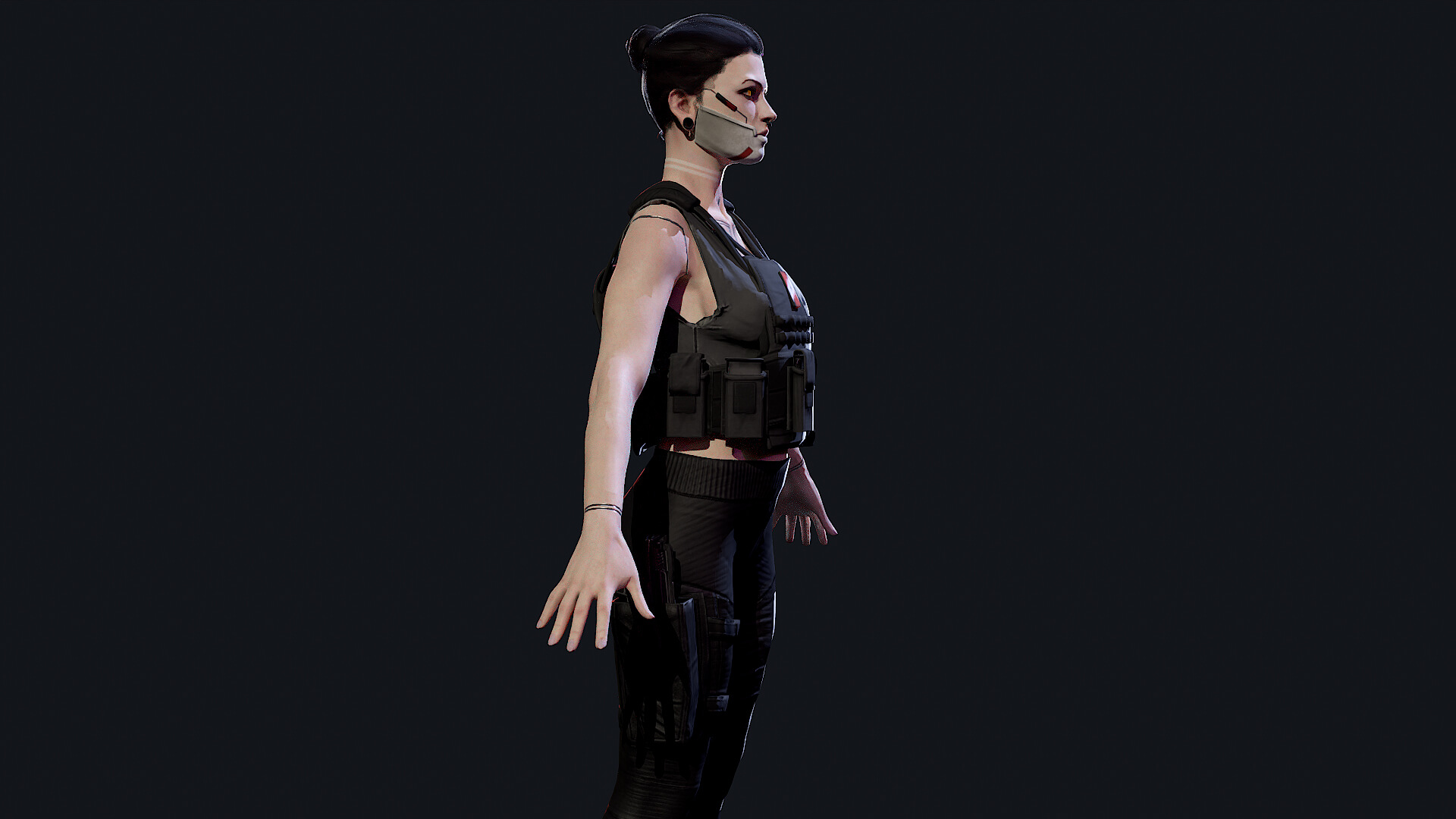 Cyberpunk Mercenary - 3D Model by KirTheGreat