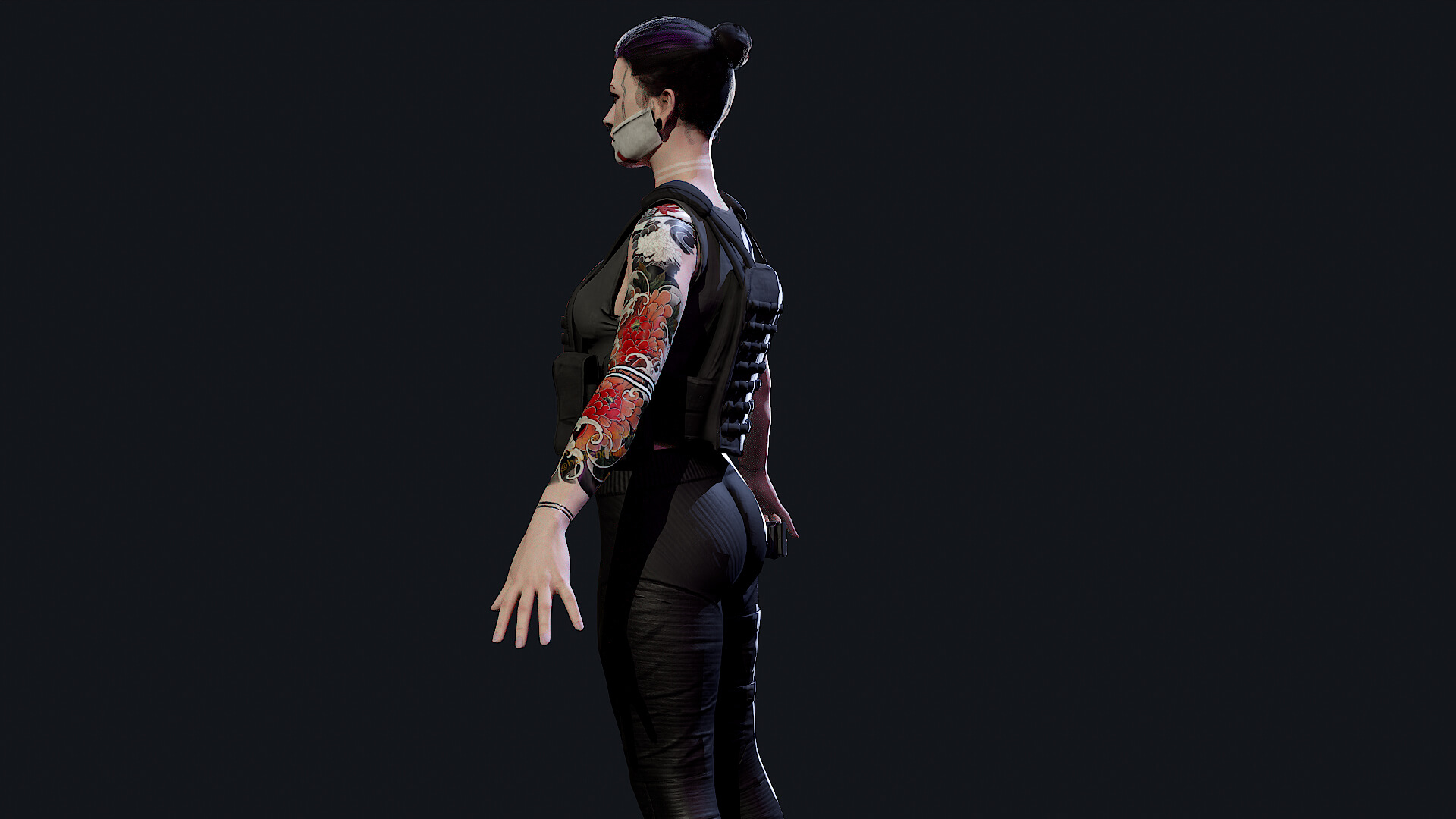 Cyberpunk Mercenary - 3D Model by KirTheGreat