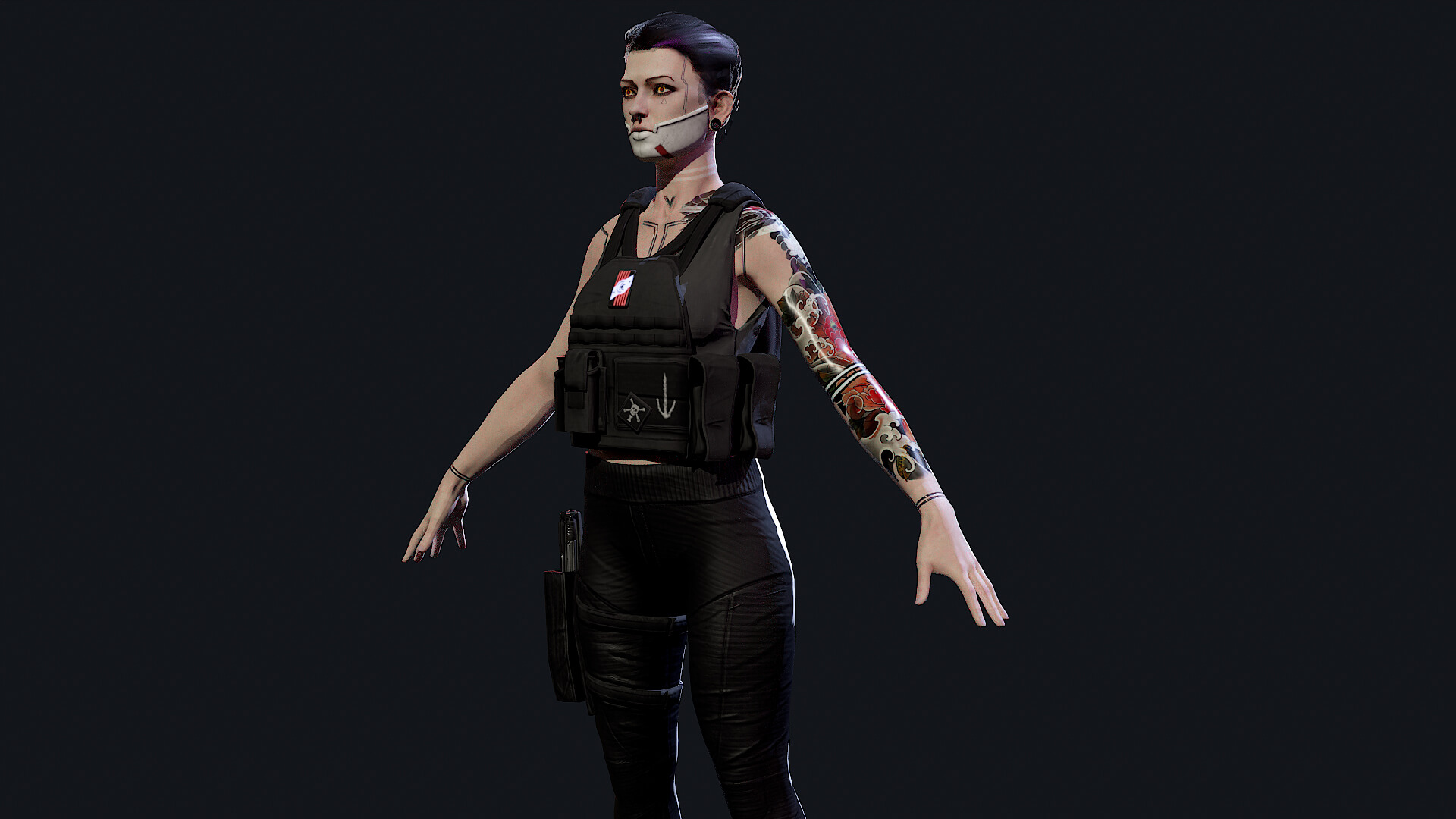 Cyberpunk Mercenary - 3D Model by KirTheGreat