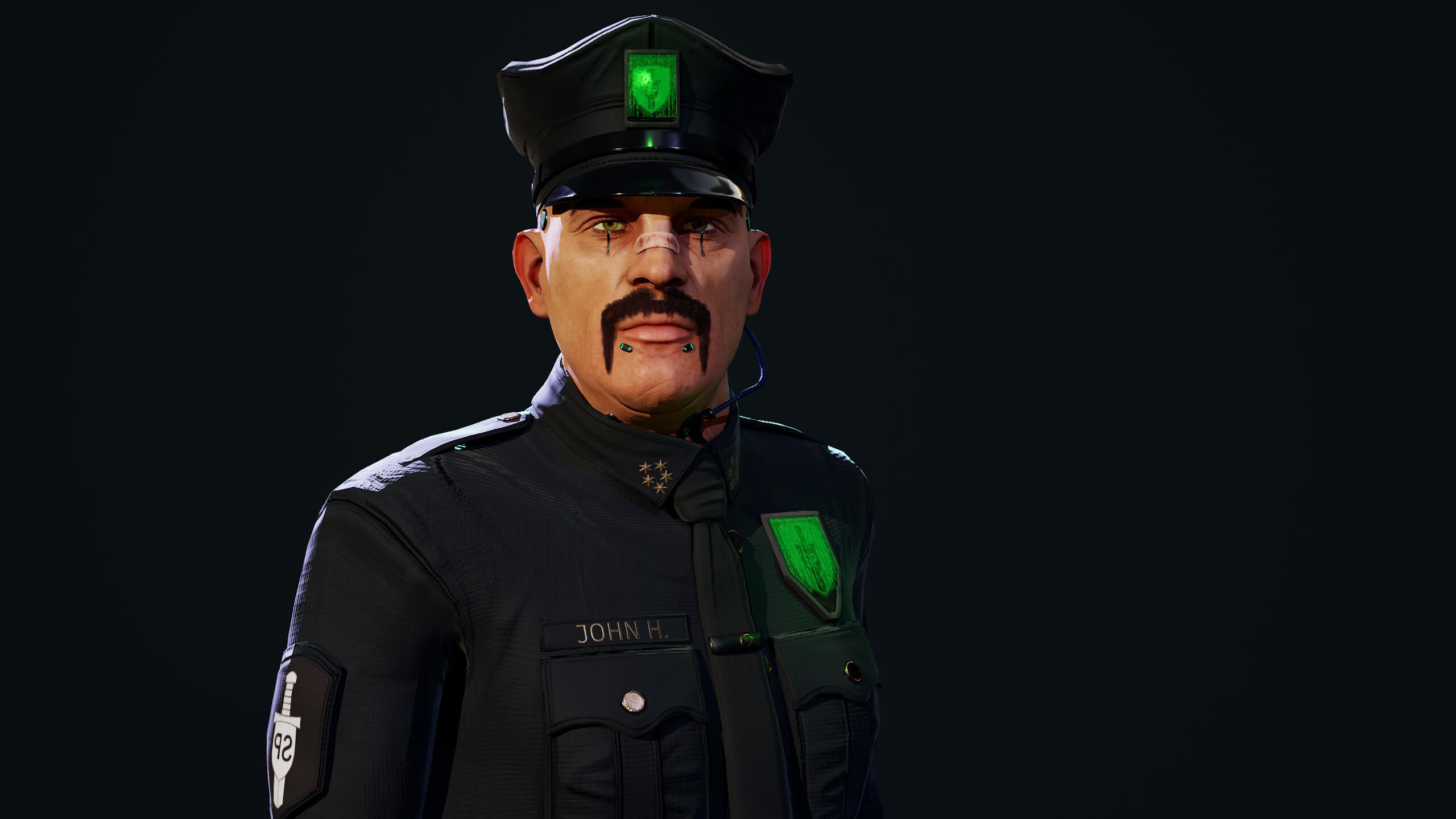 Cyberpunk Police Officer - 3D Model by KirTheGreat