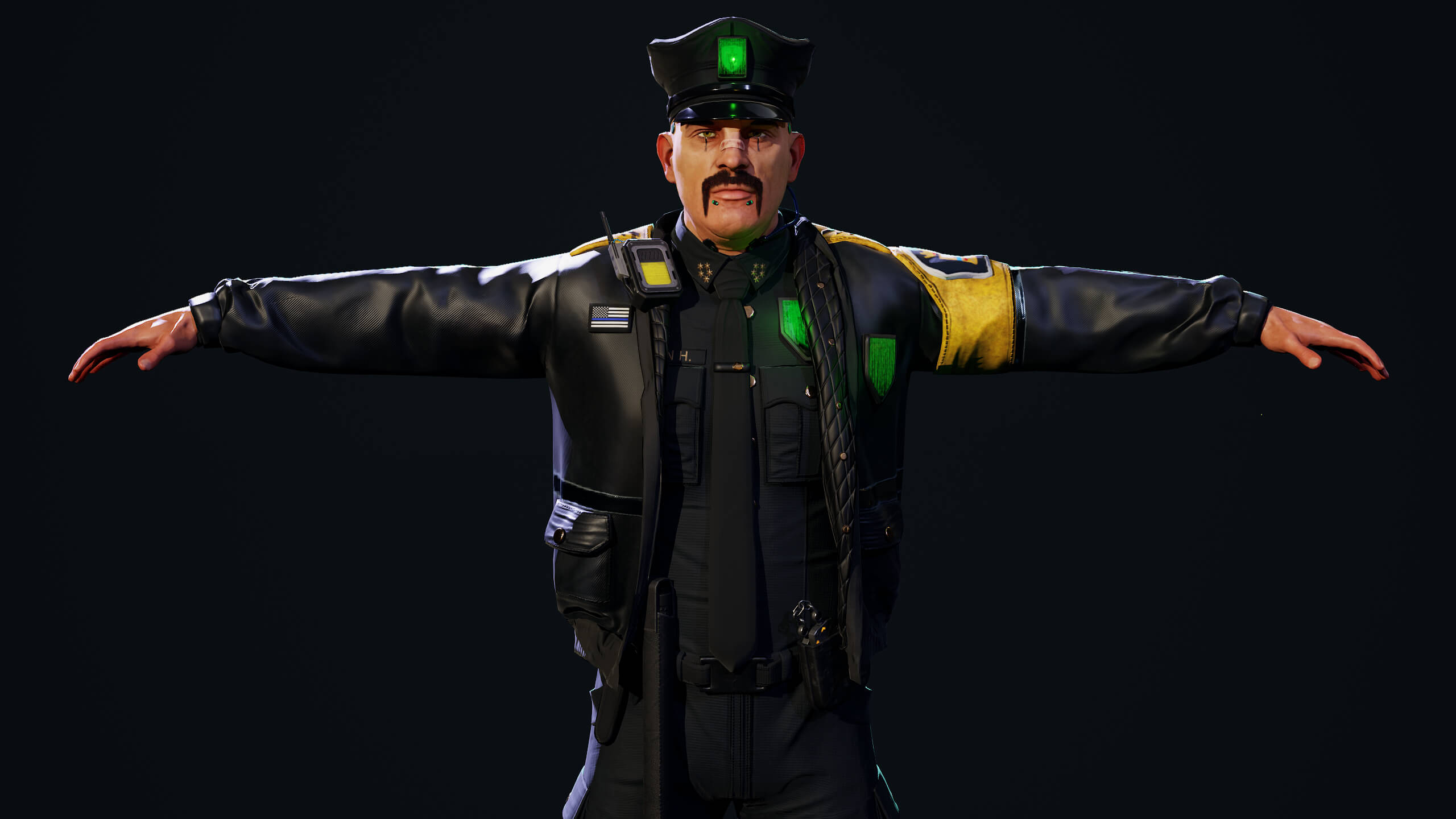 Cyberpunk Police Officer - 3D Model by KirTheGreat