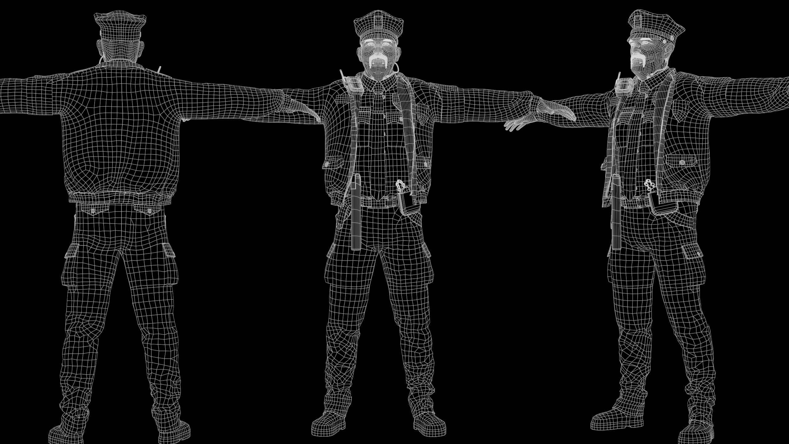 Cyberpunk Police Officer - 3D Model by KirTheGreat