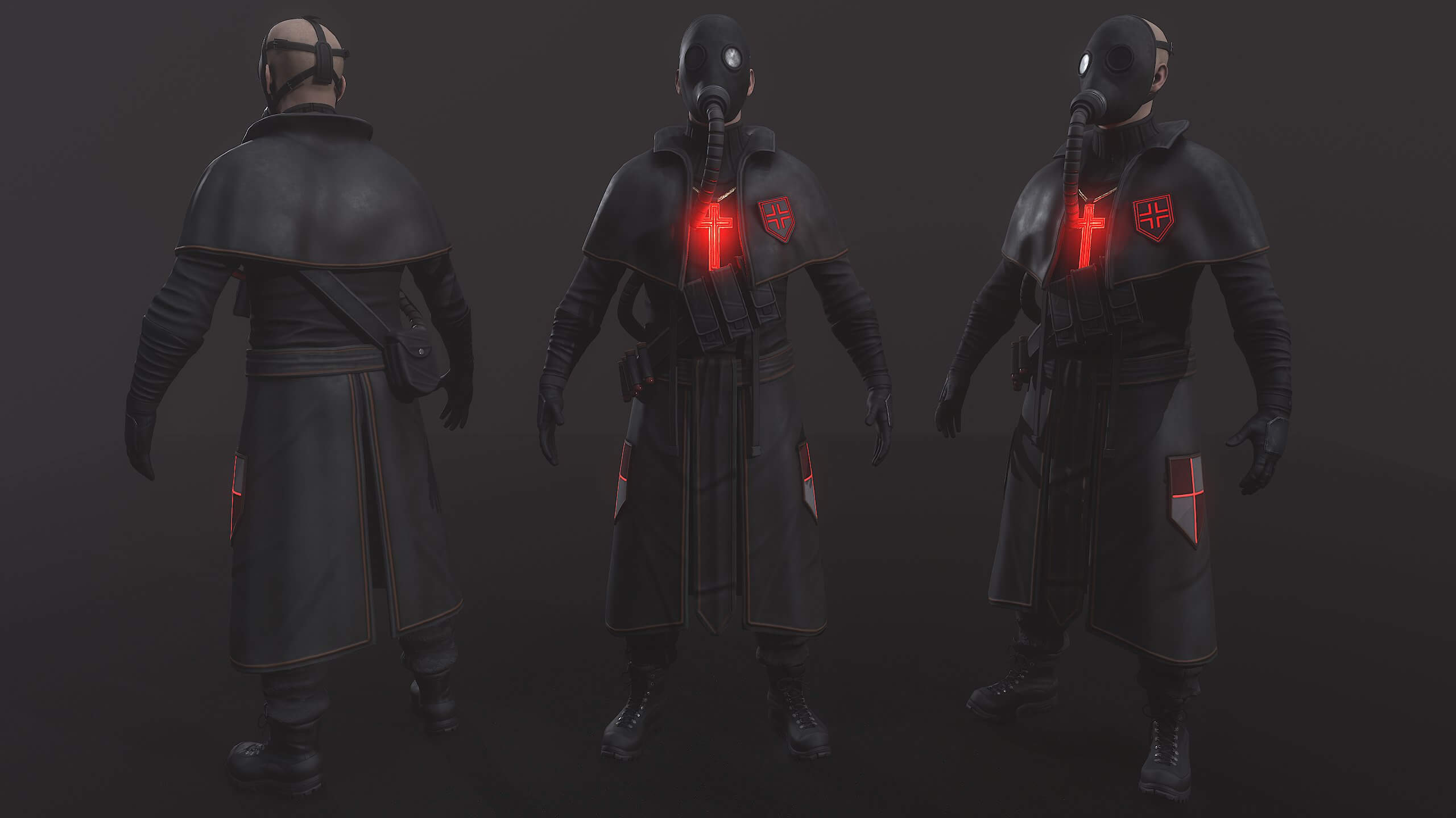 Post apocalyptic Priest 3D Render, Digital Art by KirTheGreat