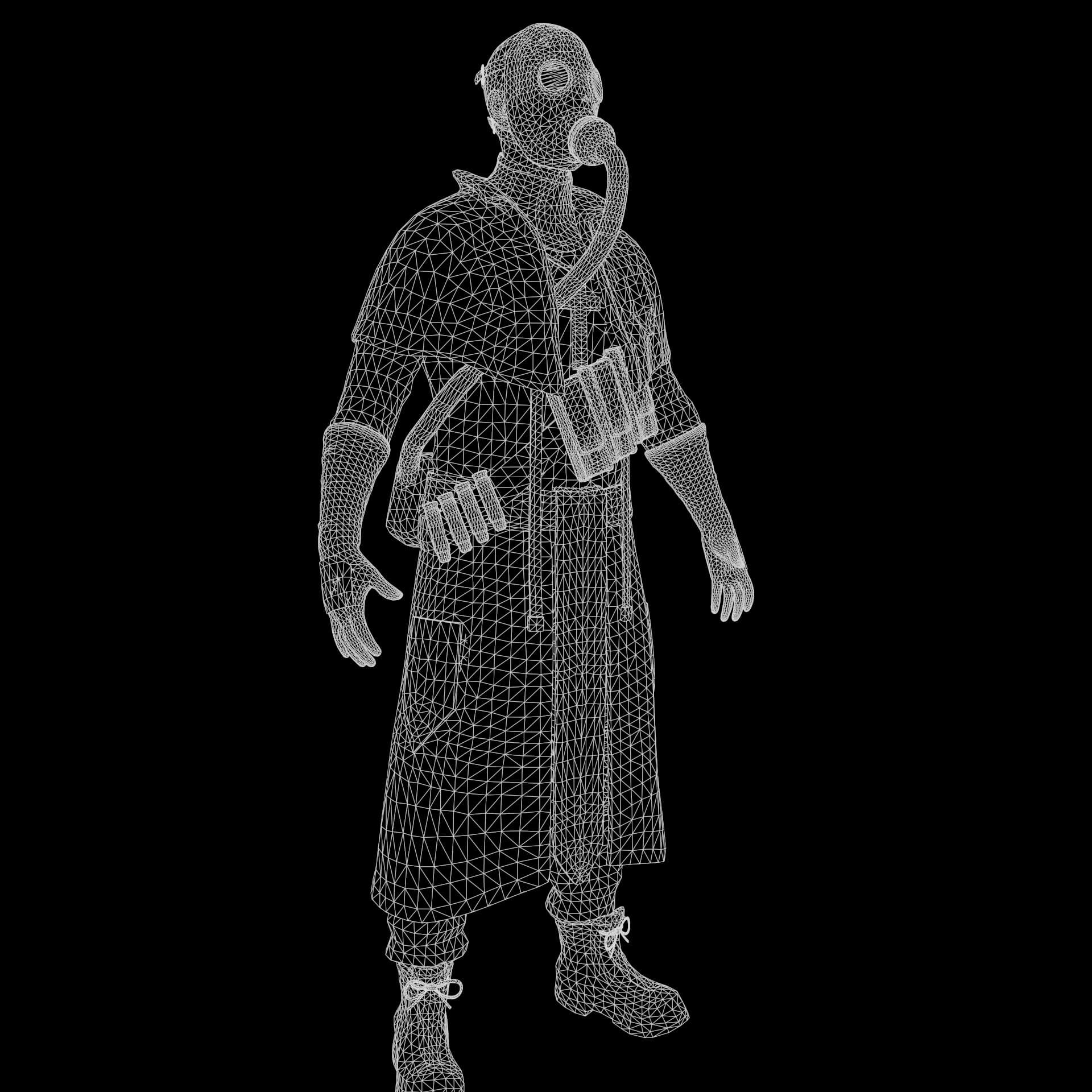 Post Apocalyptic Priest - 3D Model by KirTheGreat