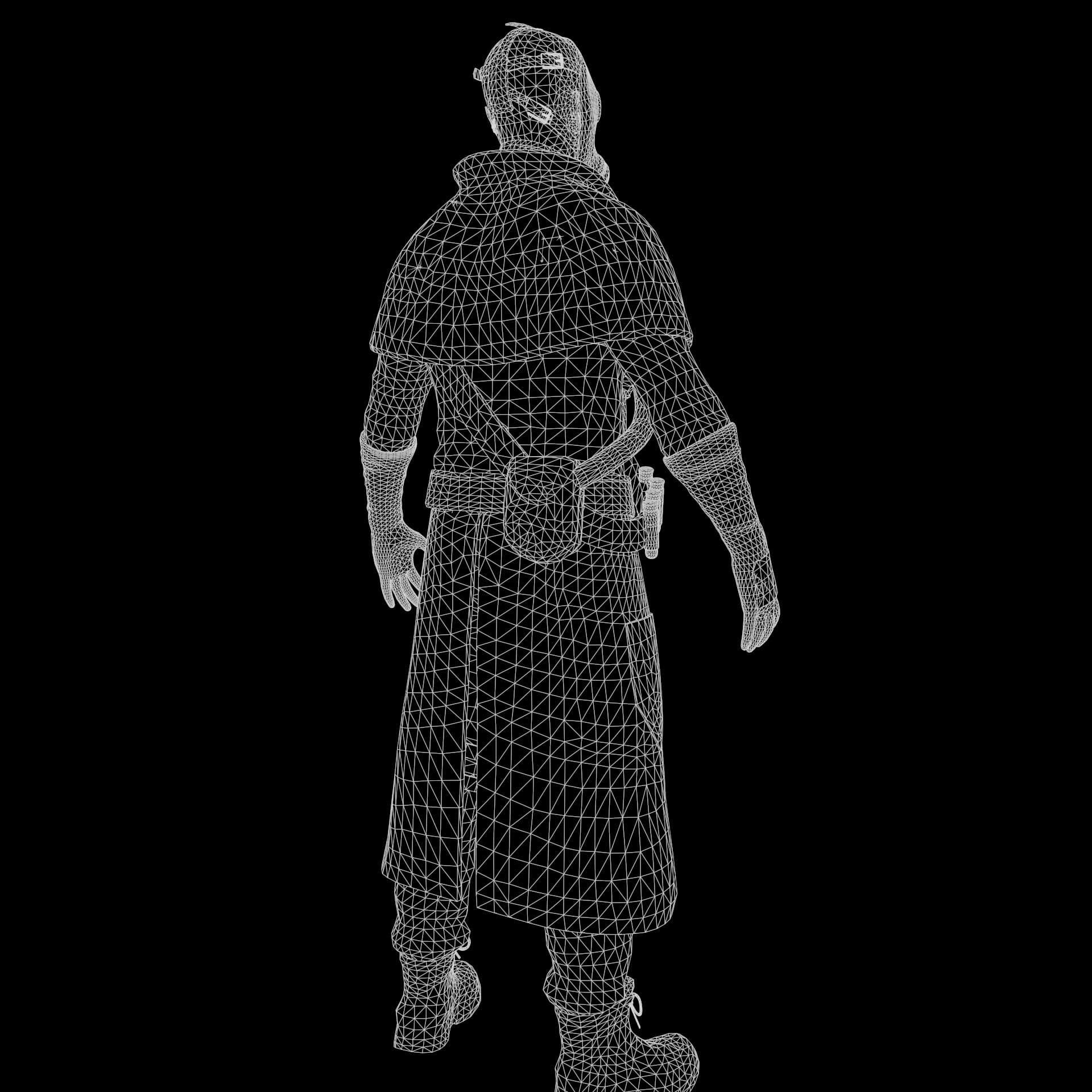 Post Apocalyptic Priest - 3D Model by KirTheGreat