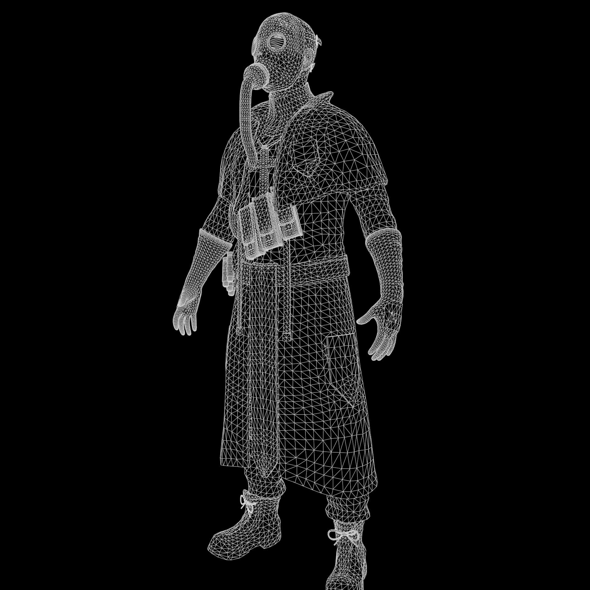 Post Apocalyptic Priest - 3D Model by KirTheGreat