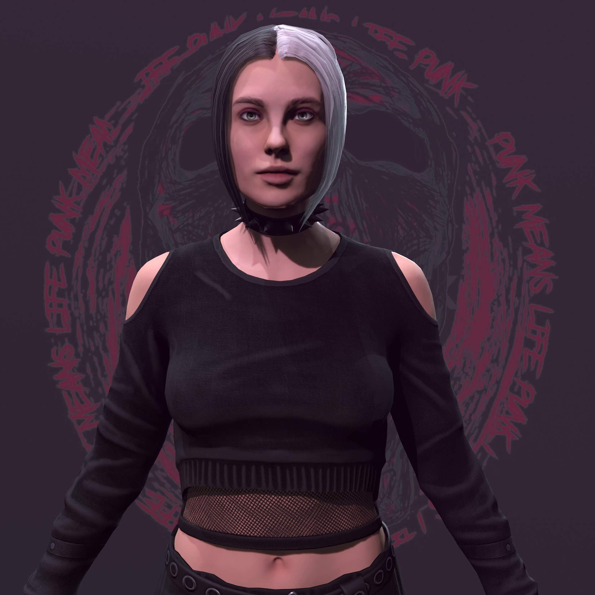 Punk Girl - 3D Model by KirTheGreat