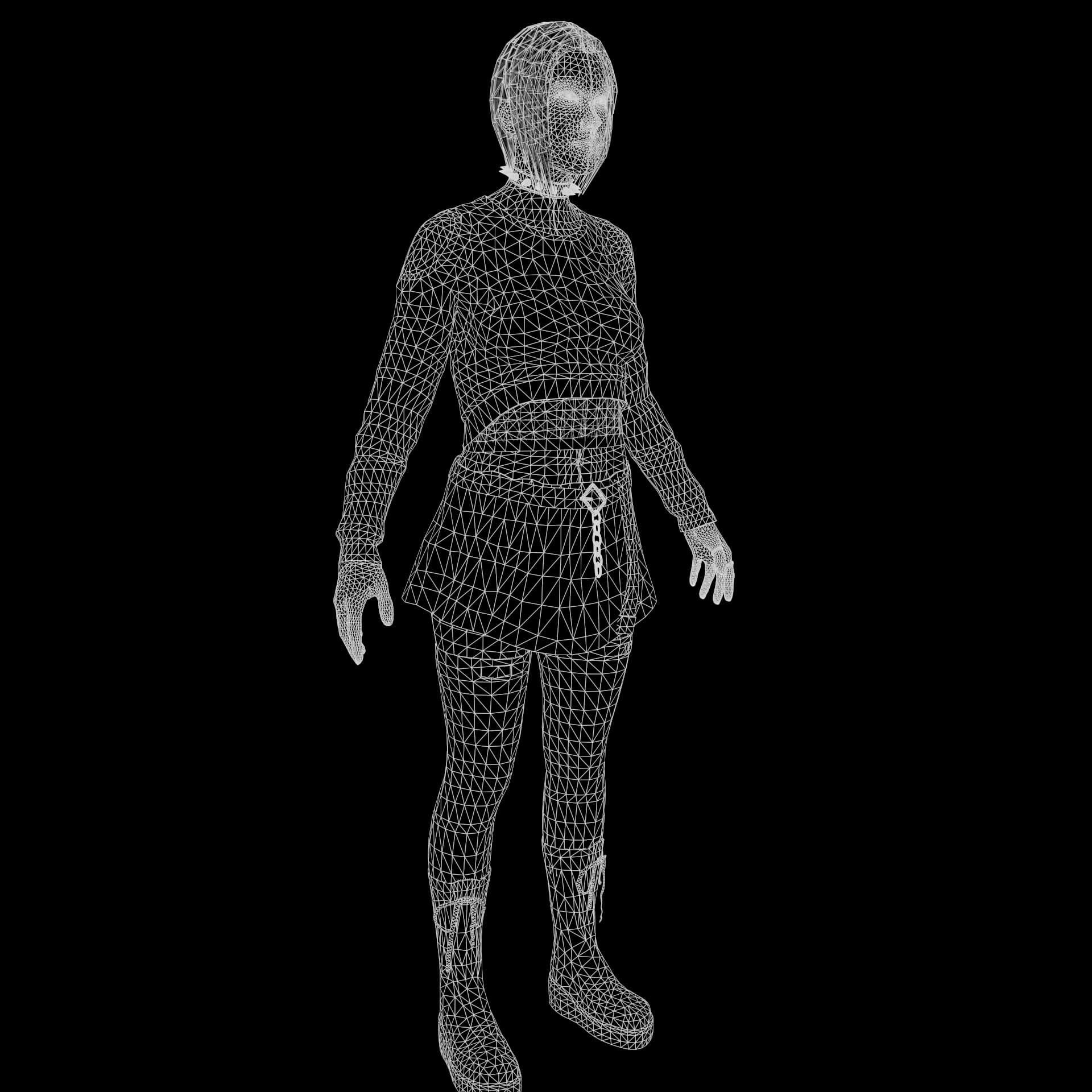 Punk Girl - 3D Model by KirTheGreat