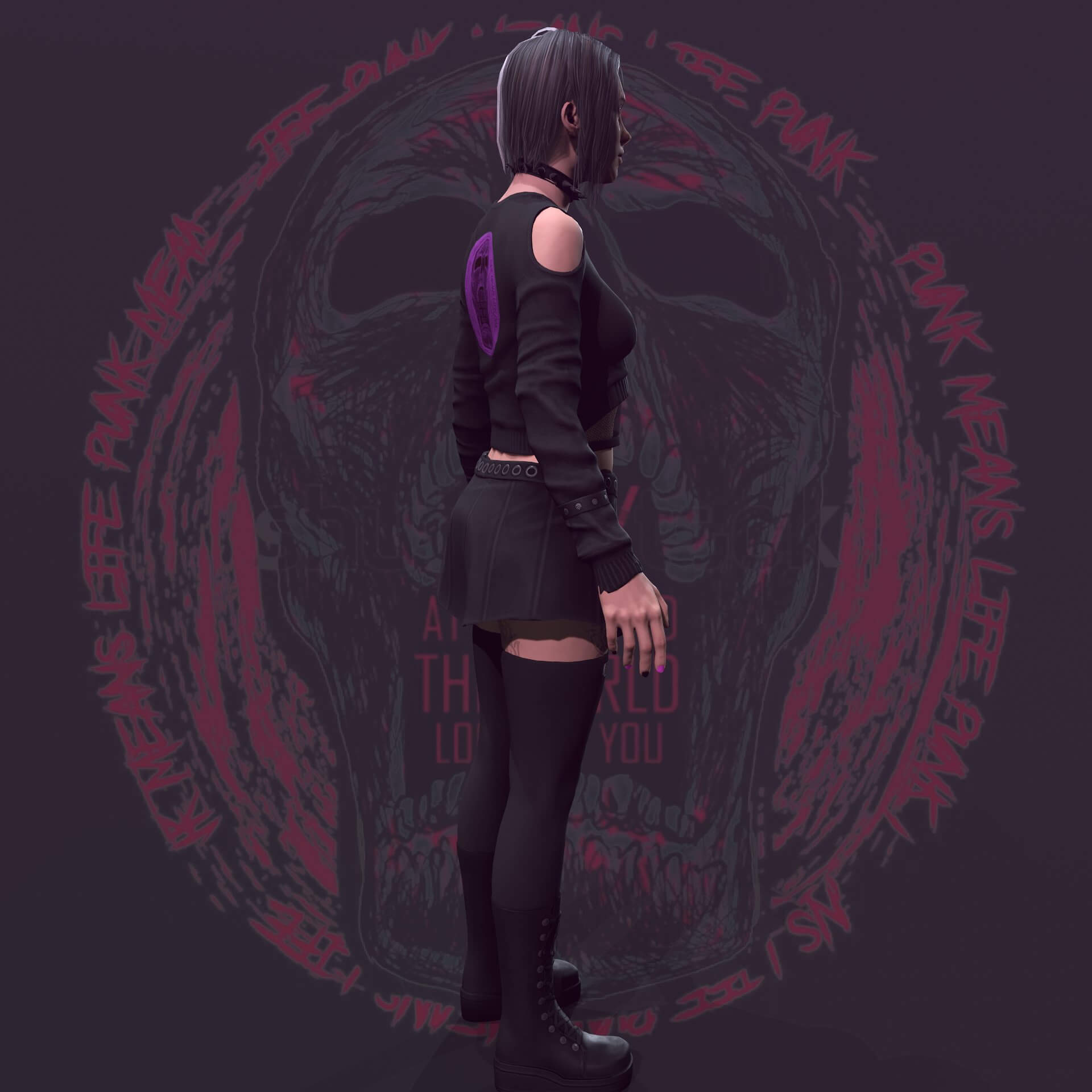 Punk Girl - 3D Model by KirTheGreat