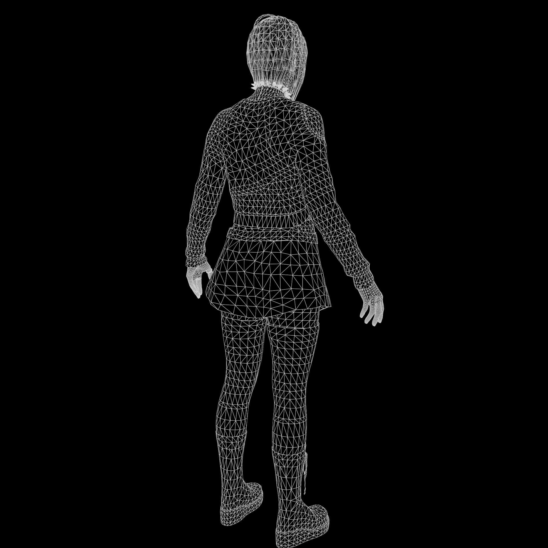 Punk Girl - 3D Model by KirTheGreat