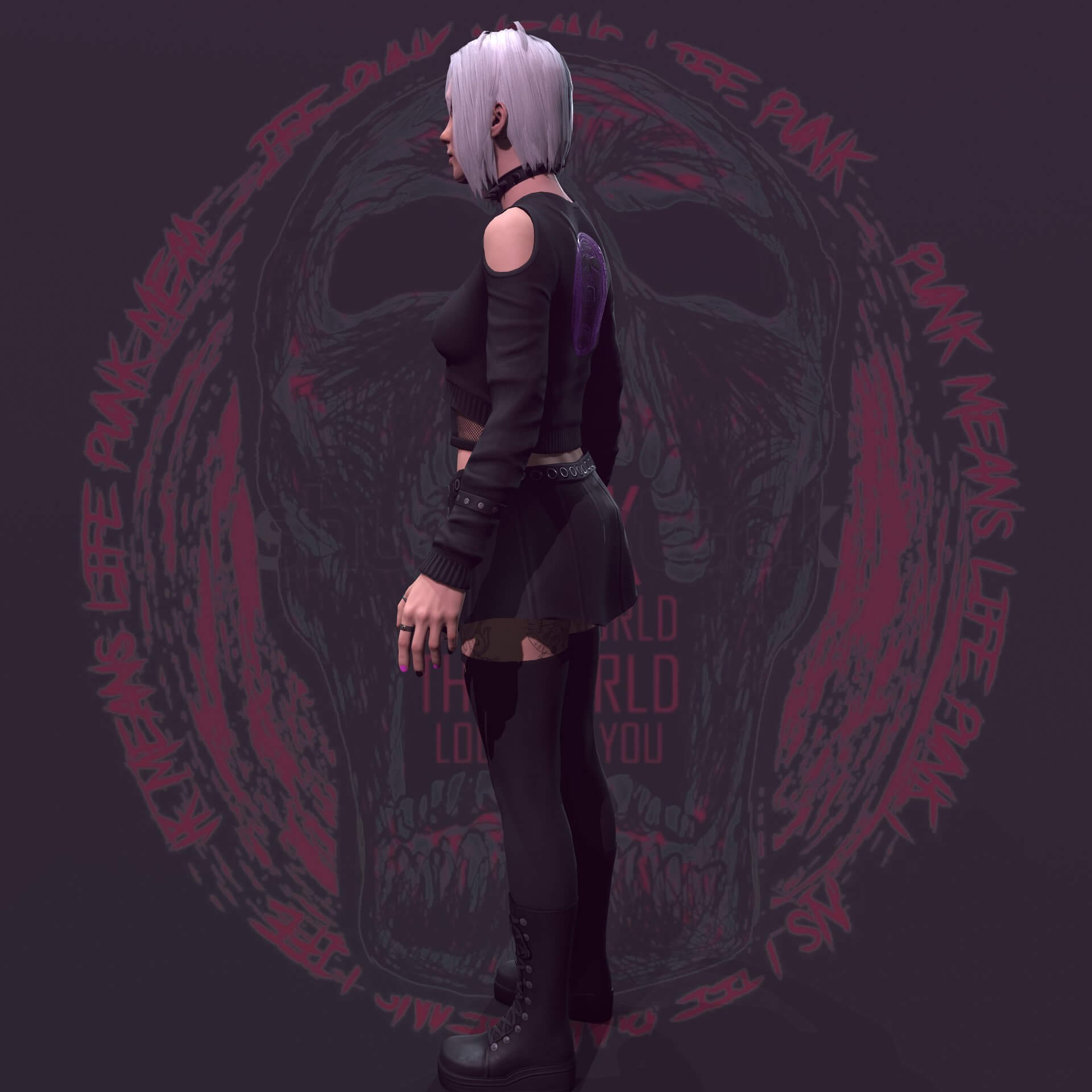 Punk Girl - 3D Model by KirTheGreat