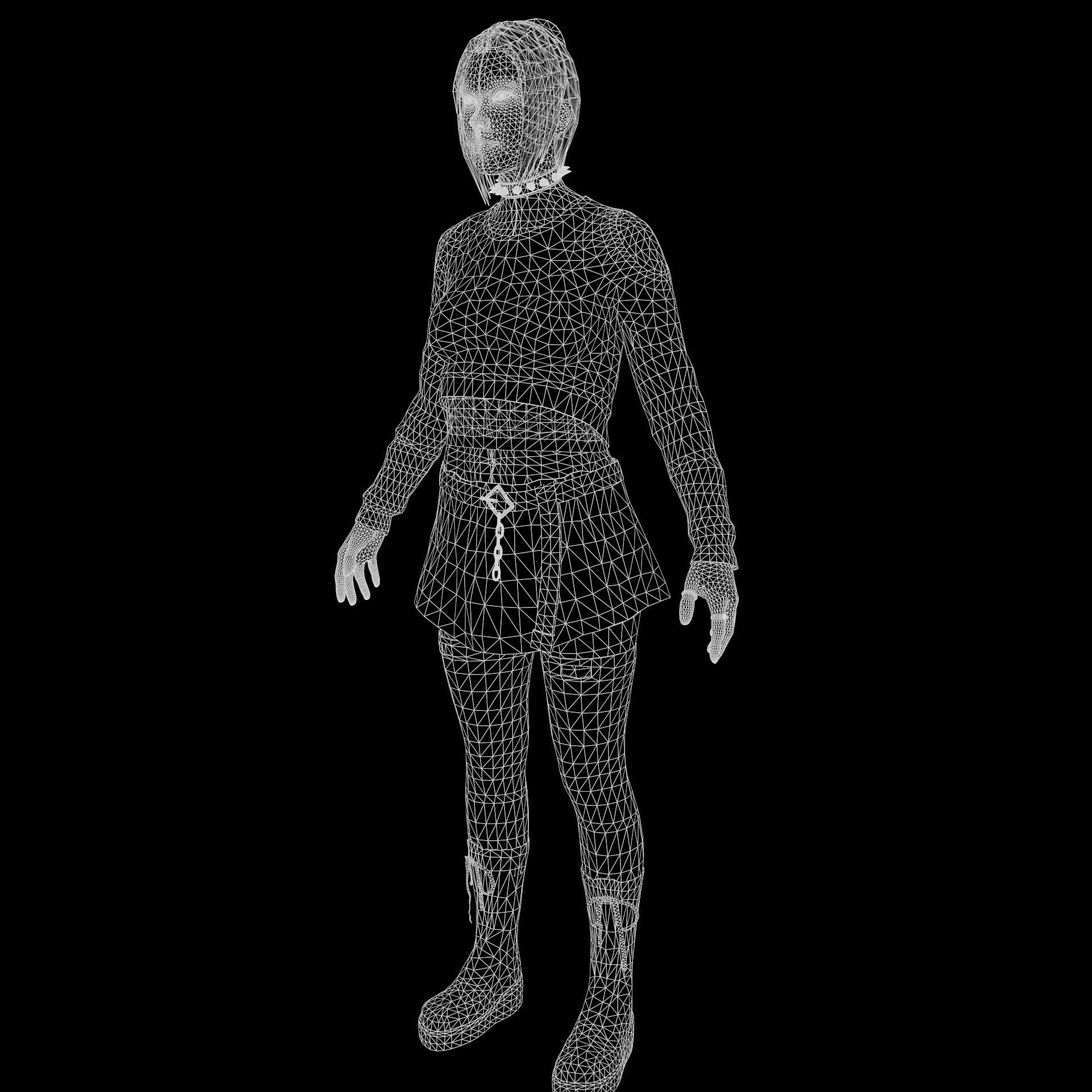 Punk Girl - 3D Model by KirTheGreat