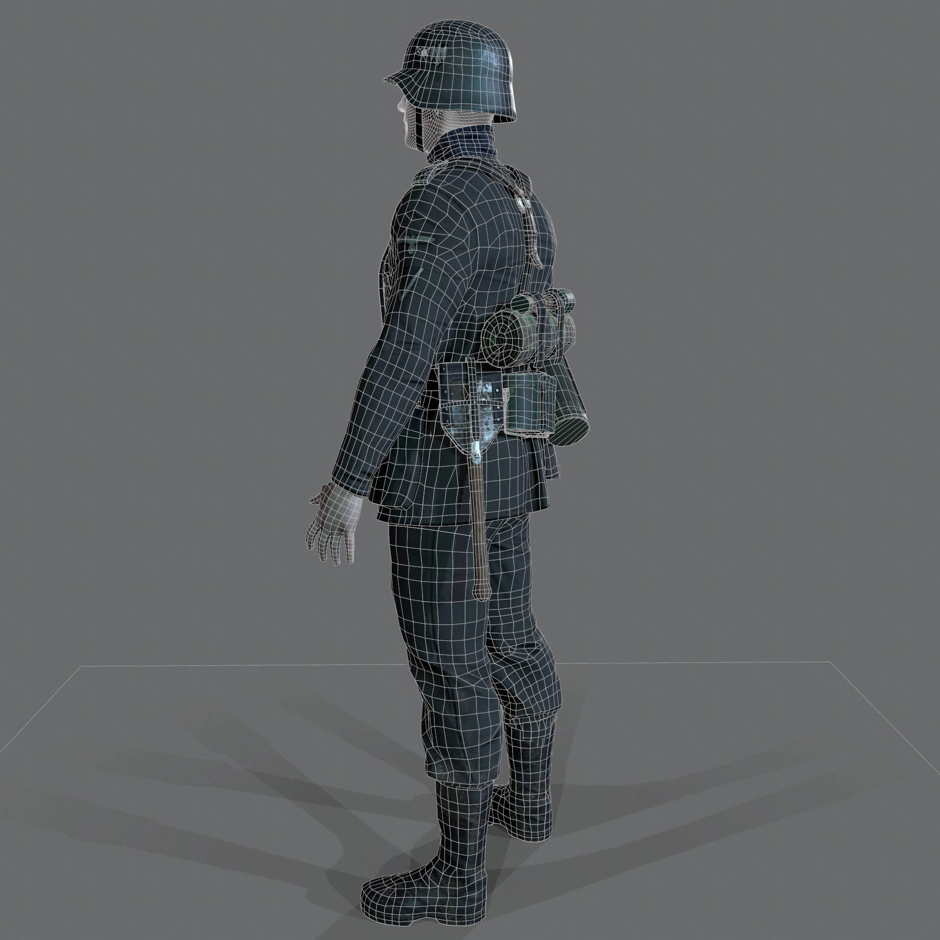 Wehrmacht Soldier 1 - 3D Model by KirTheGreat