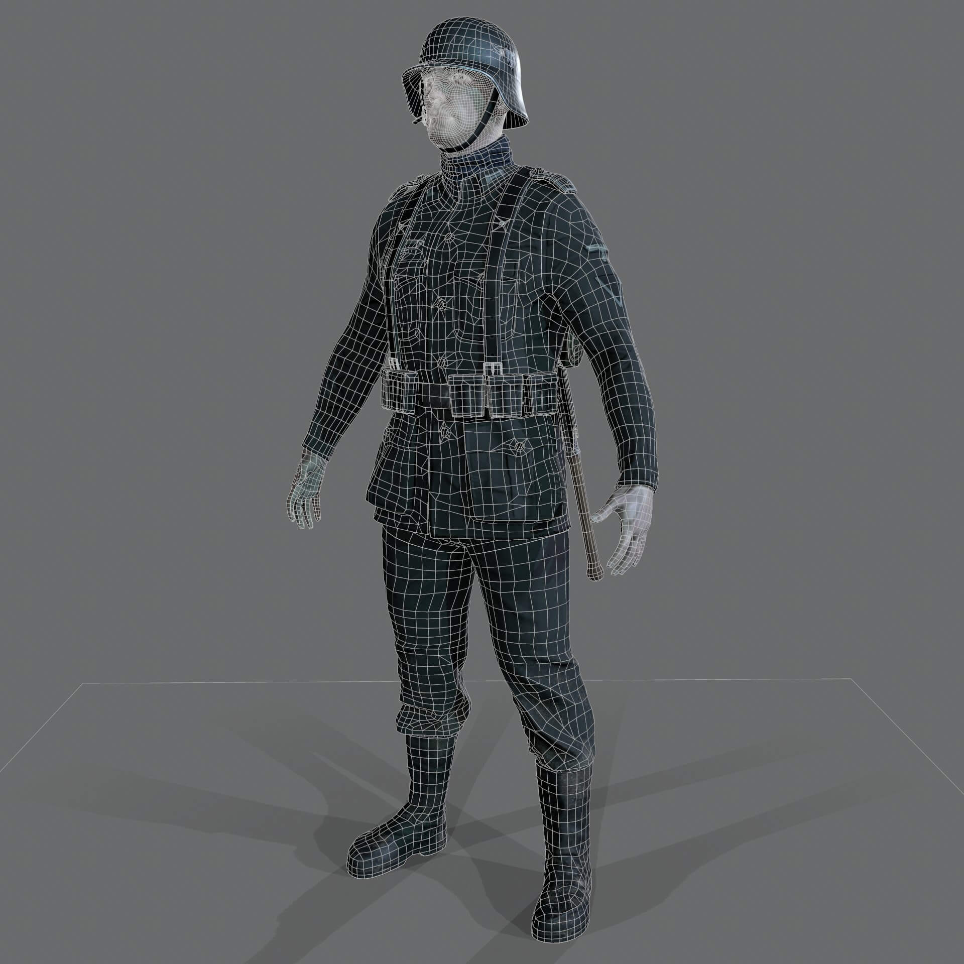 Wehrmacht Soldier 1 - 3D Model by KirTheGreat