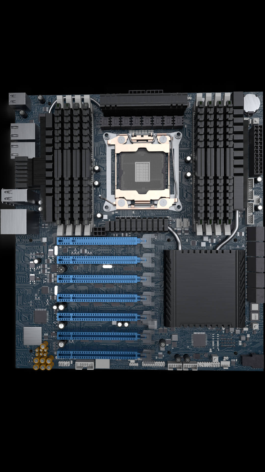 Detailed Motherboard 3D Model by Kish San