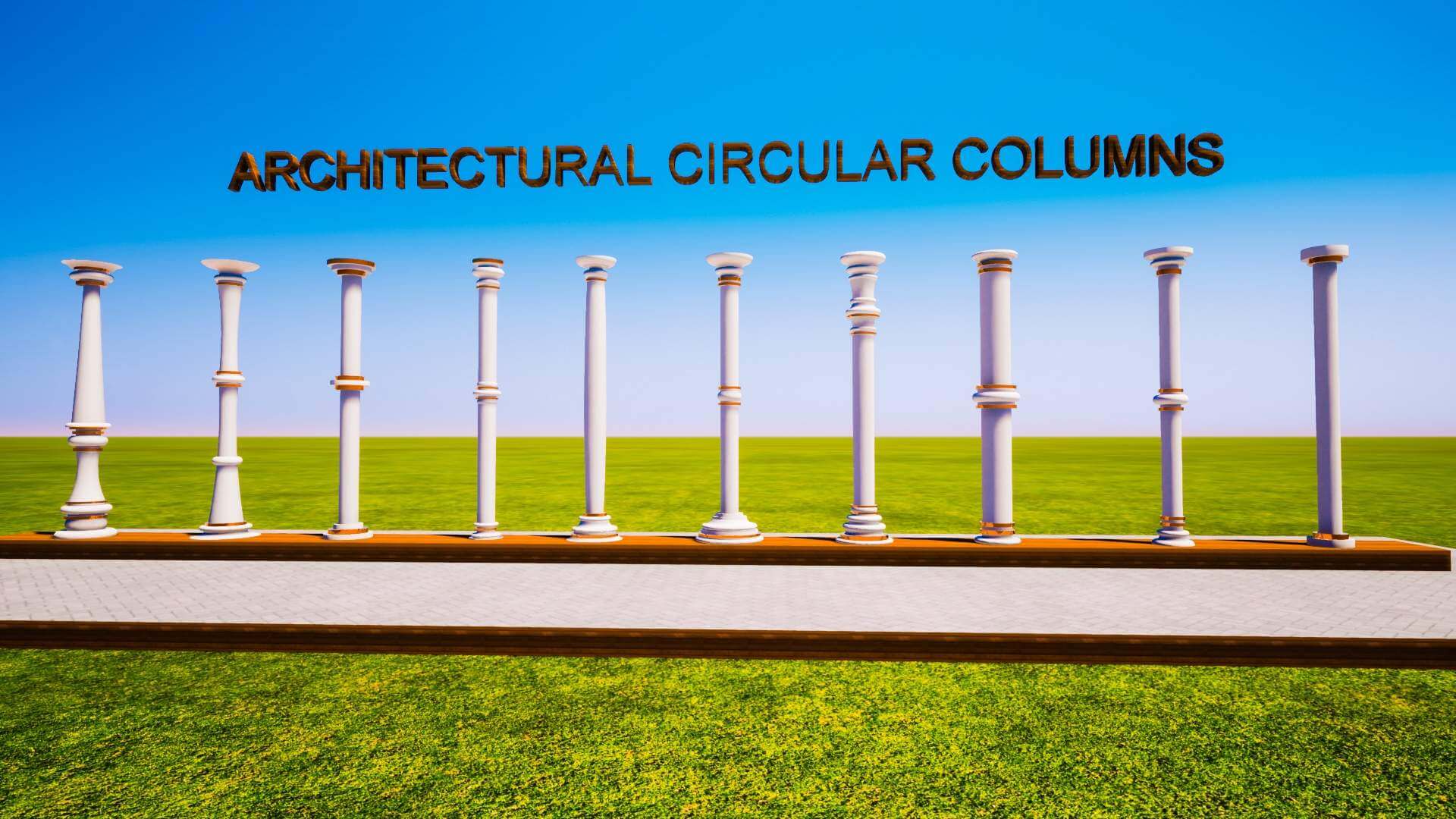 Architectural Columns - Free 3D Model by Kkdesignstudios1