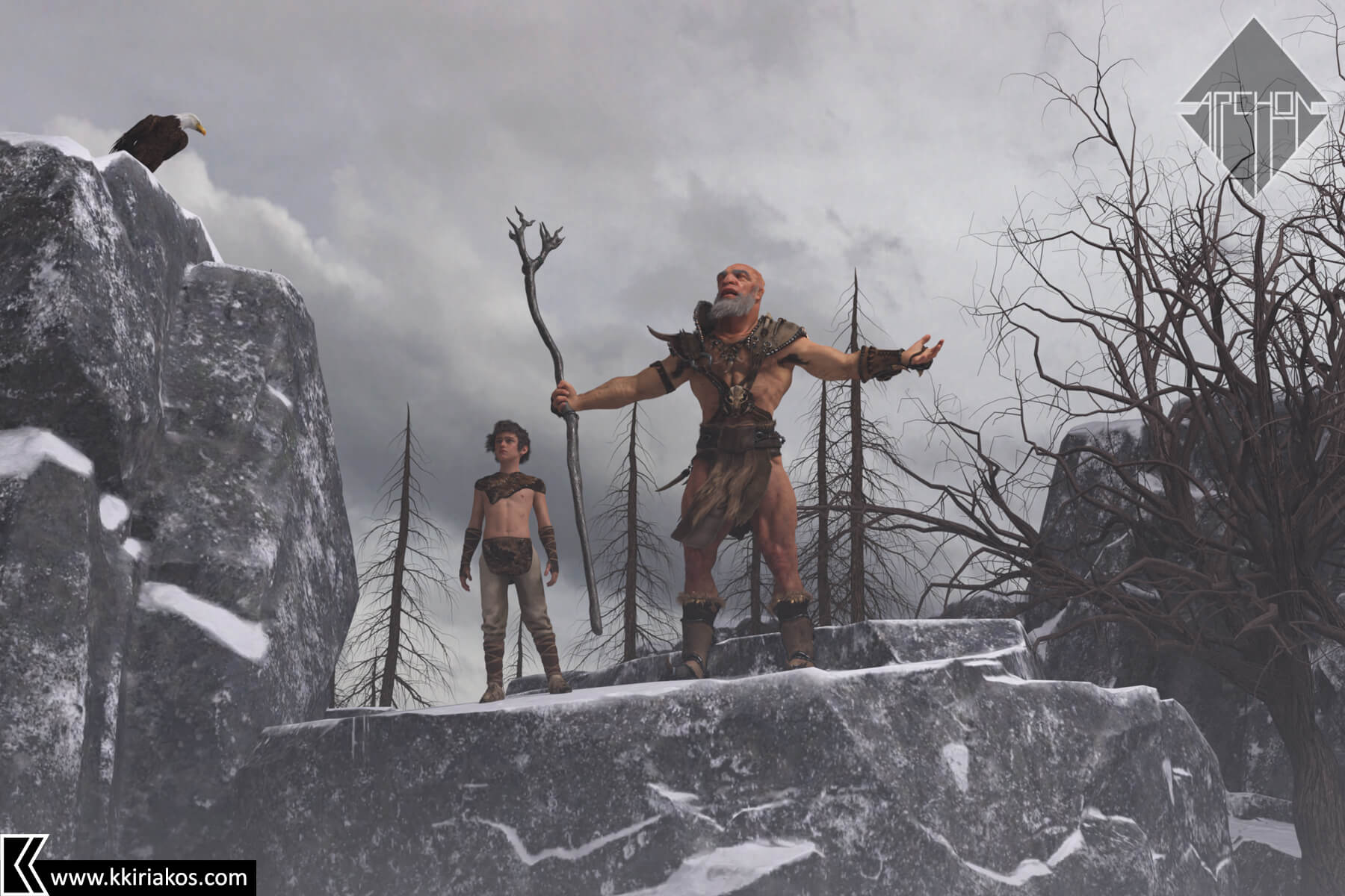 ARCHON Webcomic Series 3D Render, Digital Art by kkiriakos