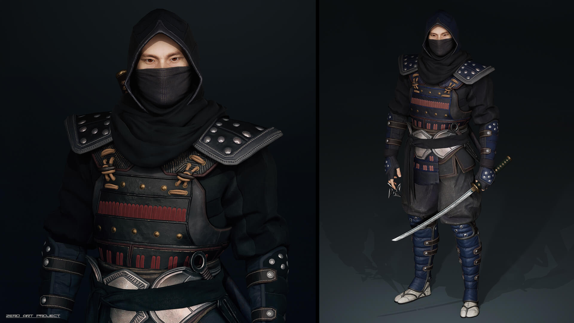 Ninja Samurai - 3D Model by klerrykot