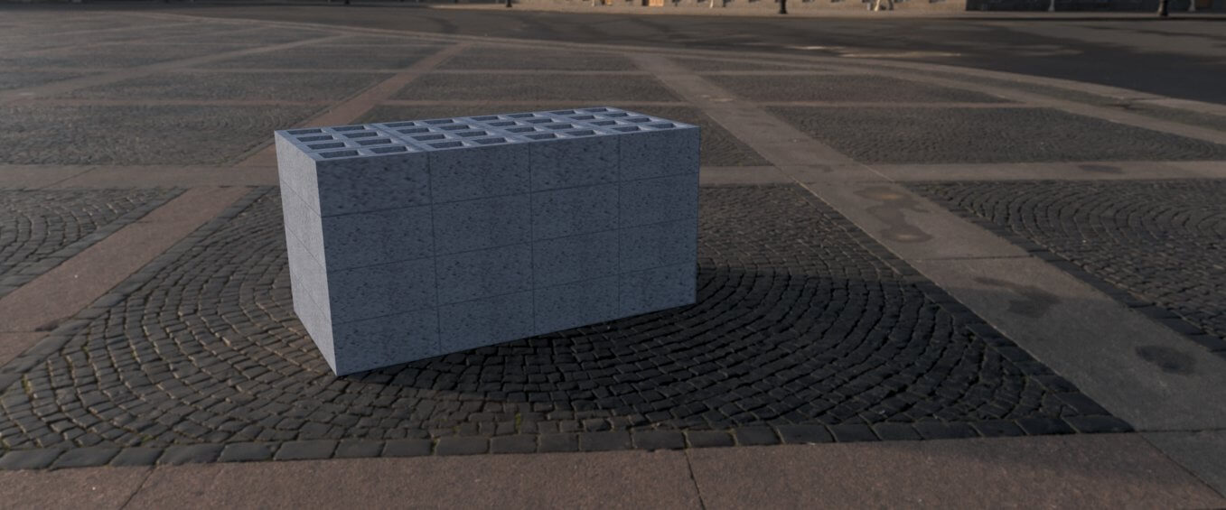 20cm Masonry Block Stack - Free 3D Model by KMA