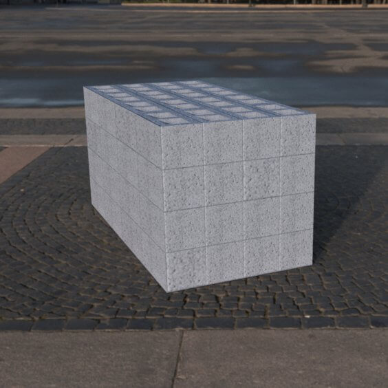 20cm Masonry Block Stack - Free 3D Model by KMA