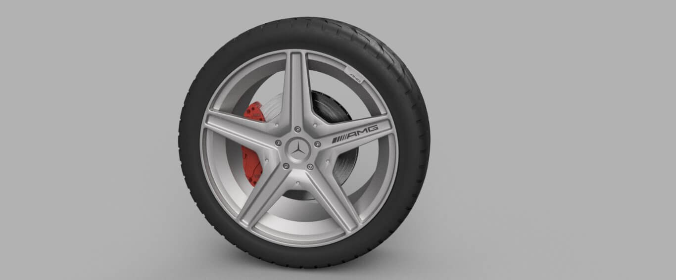 AMG wheel 1 3D Render, Digital Art by KMA