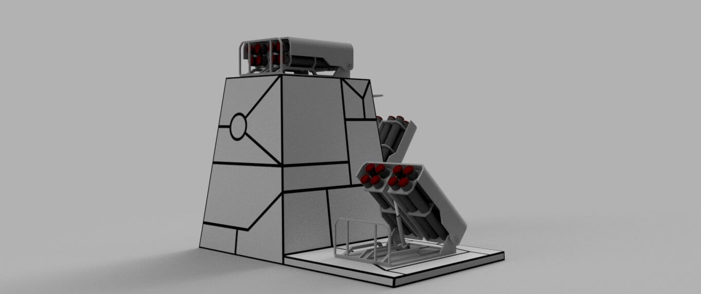 anti air 04 3 single unitess 3D Render, Digital Art by KMA