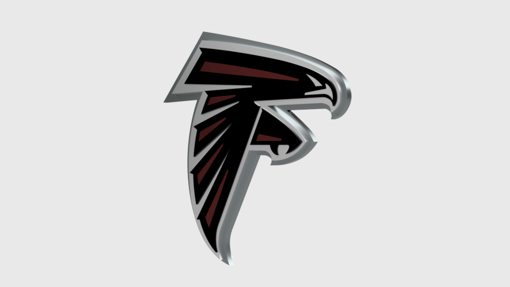 Atlanta Falcons football club logo 3D Render, Digital Art by KMA