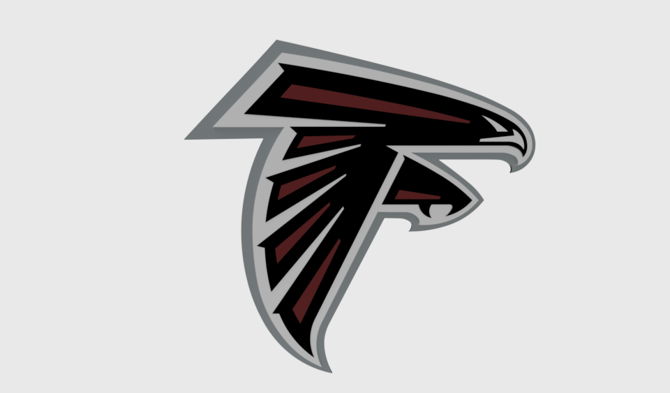 Atlanta Falcons football club logo 3D Render, Digital Art by KMA