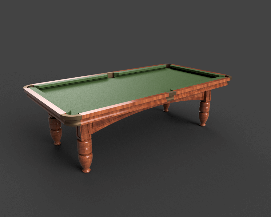 Billiard table model 1 3D Render, Digital Art by KMA