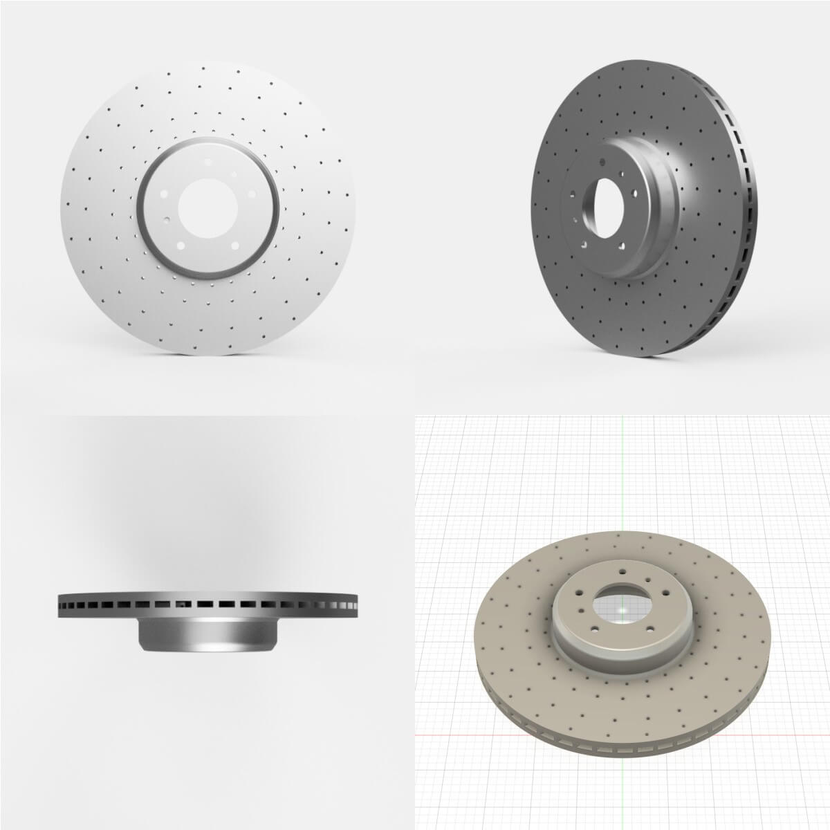 Brake rotor disk model 3 3D Render, Digital Art by KMA