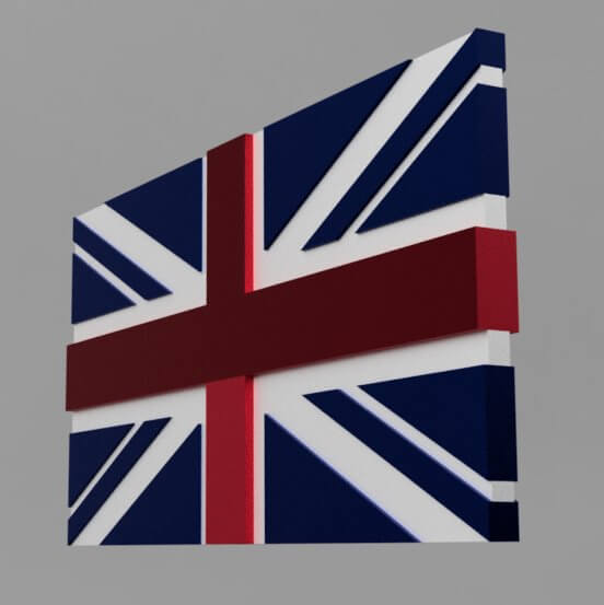 Britain 3d flag 3D Render, Digital Art by KMA