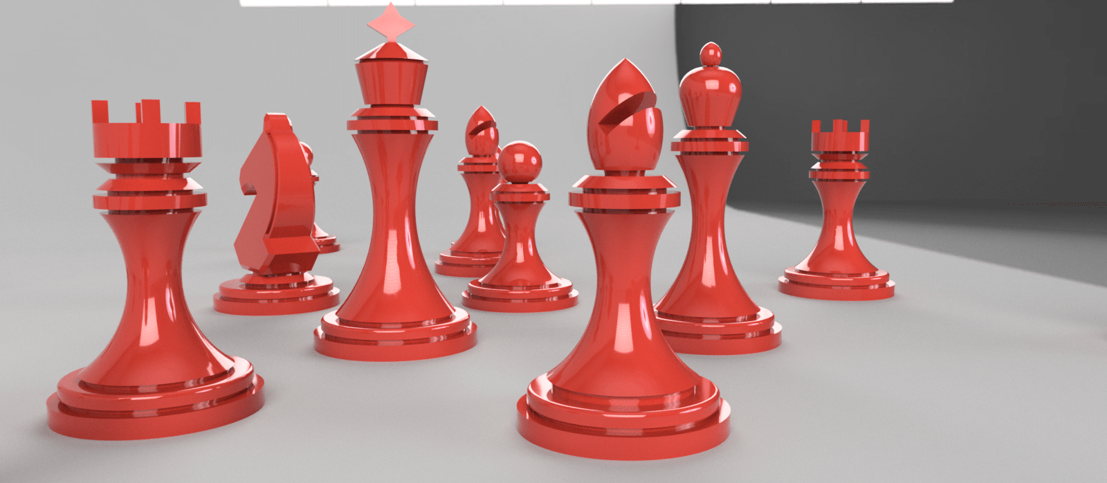 Chess rocks type 2 acrylic red 3D Render, Digital Art by KMA