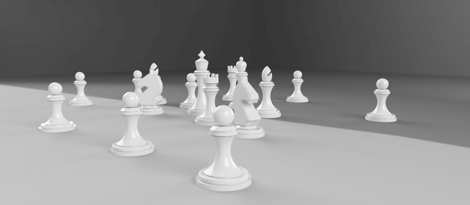 Chess rocks type 2 acrylic white 3D Render, Digital Art by KMA