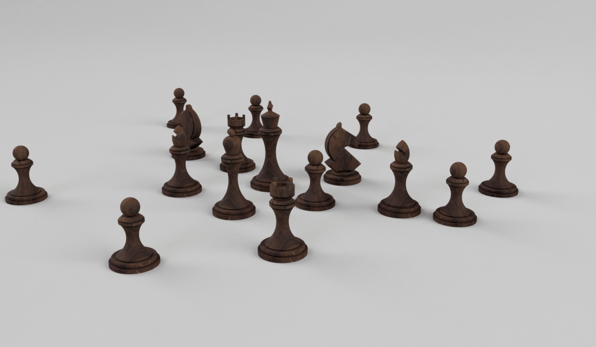 Chess rocks type 2 wooden 2 3D Render, Digital Art by KMA