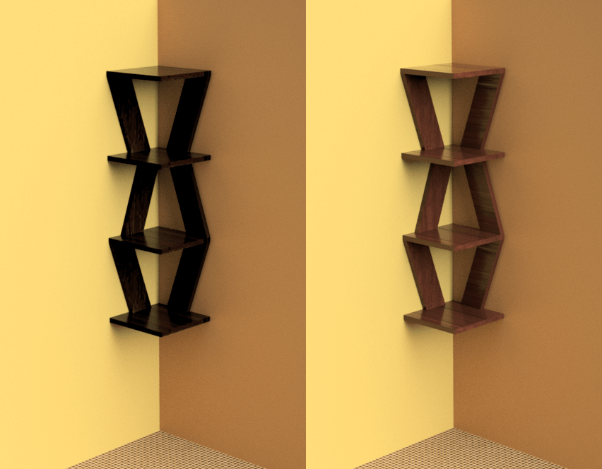 Corner shelf 3D Render, Digital Art by KMA