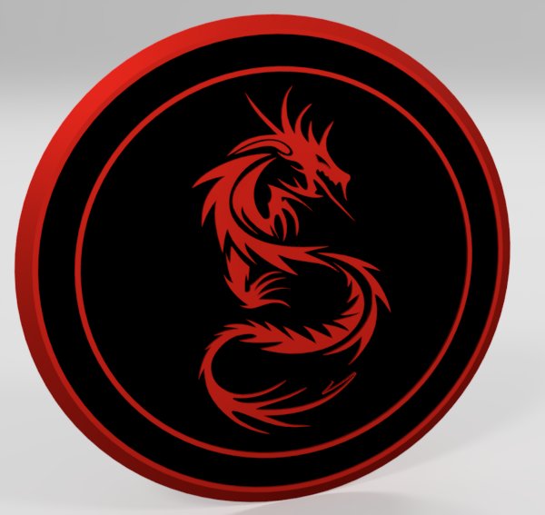 dragon emblem 1 3D Render, Digital Art by KMA