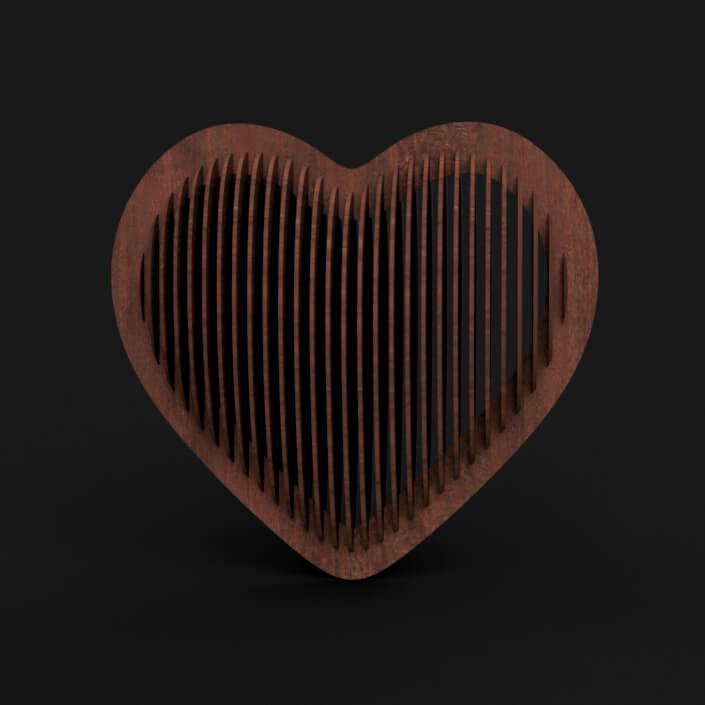 Full heart sliced 3D Render, Digital Art by KMA