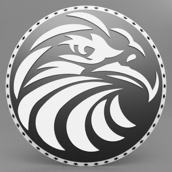 hawk emblem 2 3D Render | RenderHub Gallery