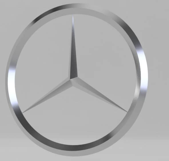 Mercedes emblem 3D Render, Digital Art by KMA