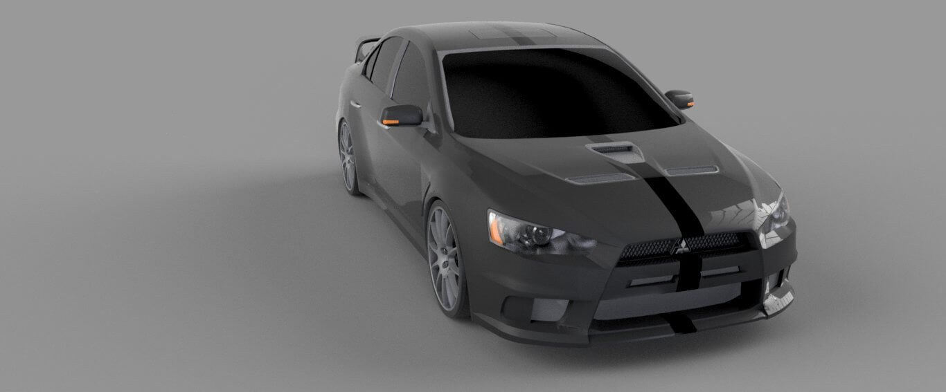 Mitsubishi lance sport 3D Render, Digital Art by KMA