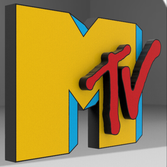 Mtv logo 3D Render, Digital Art by KMA